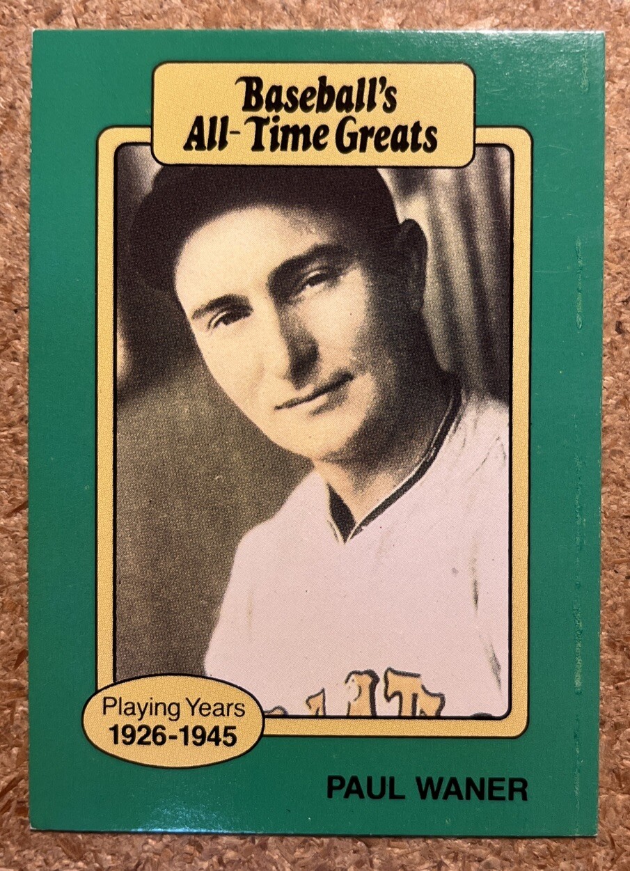 1987 Hygrade All-Time Greats Paul Waner Pittsburgh Pirates | eBay
