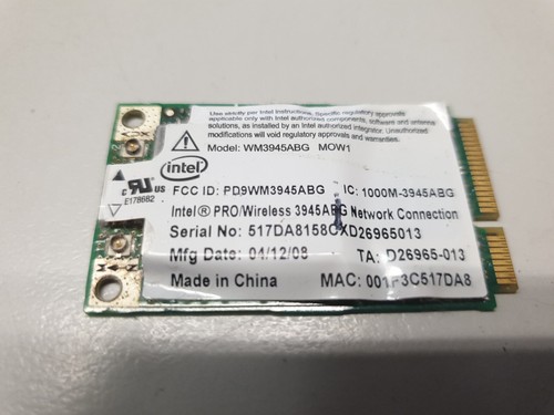 Intel PRO/Wireless WM3945ABG 54Mbps 802.11a/b/g Mini PCI Express WIFI ...
