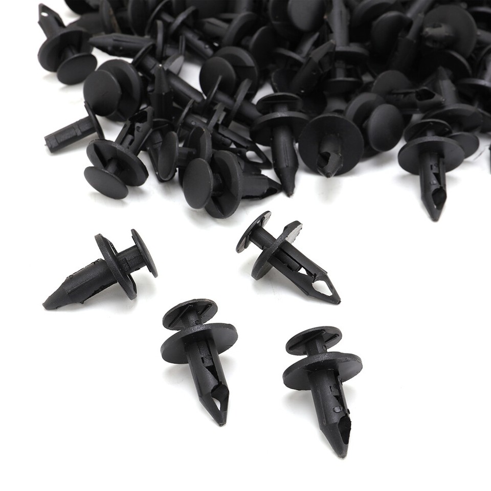 120PCS 8mm Bumper Clips Auto Car Hole Retainer Rivets Fastener Fender ...