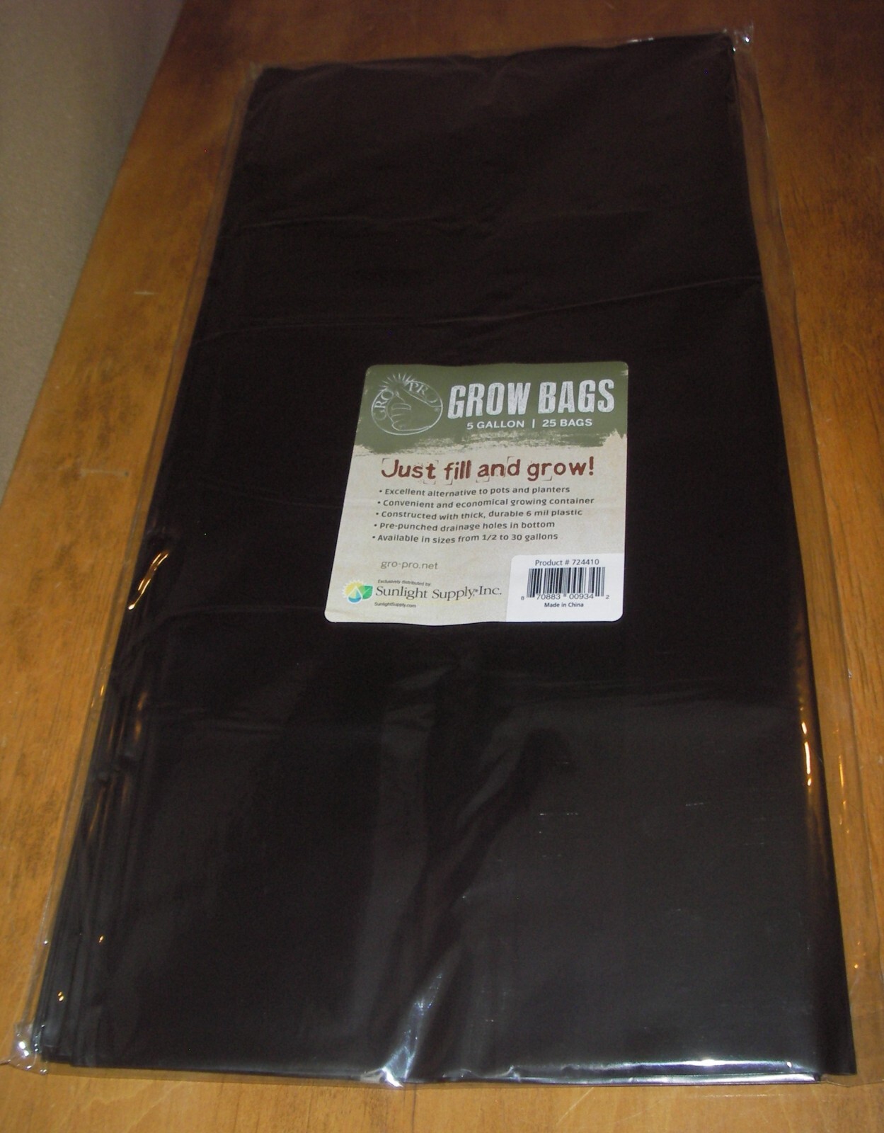 25 pack: GRO PRO-Black Plastic Grow Bags-- 5gal. 6 mil. 870883009342 | eBay