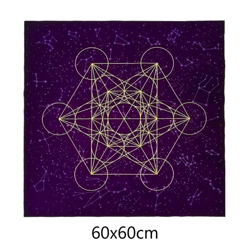 Metatrone's Cub Crystal Grid Altar Cloth Tapestry Tablecloth Tarot ...