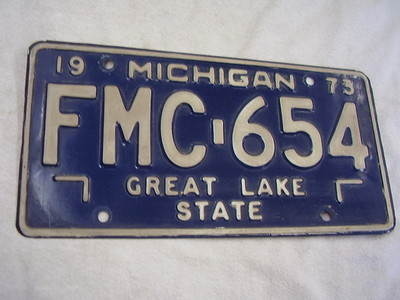 1973 MICHIGAN LICENSE PLATE | eBay