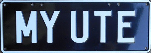 Utility Ute 4x4 B&S Number Plates Tin Metal Vanity Sign Wall license ...