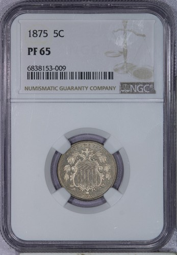 1875 Shield Nickel 5c NGC PF65 PR65 | eBay