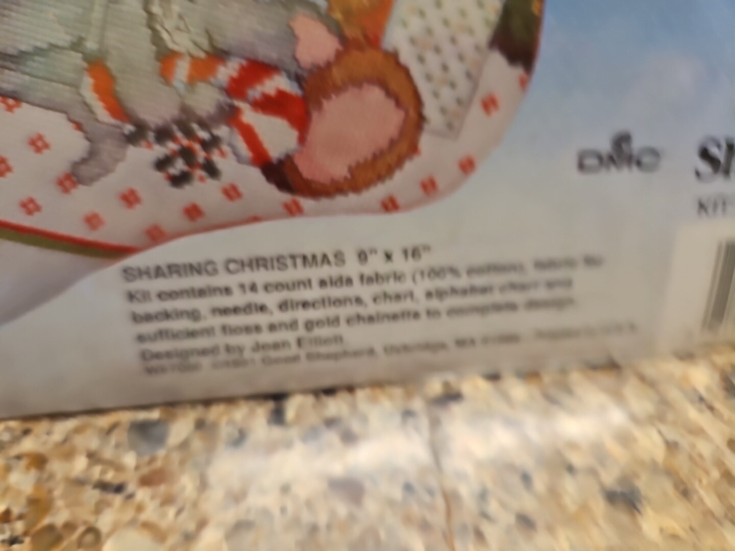 Bernat Sharing Christmas Stocking Cat Bear Cross Stitch Kit 1991 9x16 ...