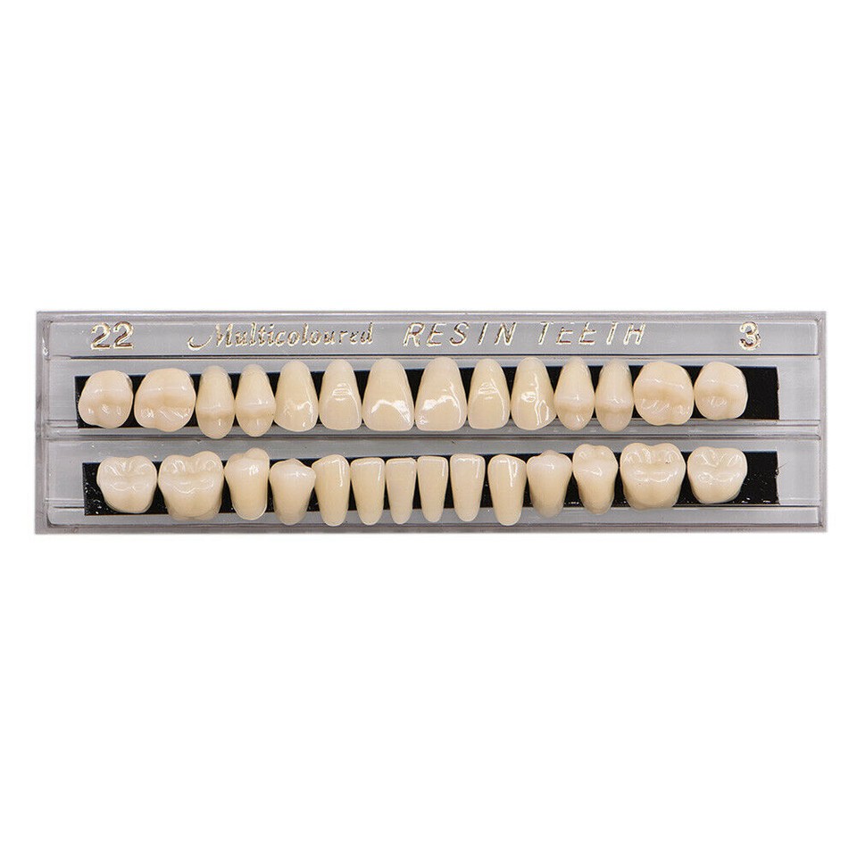 5 Sets Dental Acrylic Resin Denture Shade A2 A3 Full Set False Teeth ...