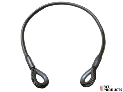 Wire Rope Sling / Strop With Thimble Eyes & PVC Sleeve - Choose Size ...