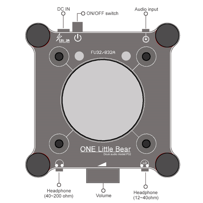 Mini FU32(832A) Vacuum Tube Amplifier HiFi Headphone Stereo Home Audio ...
