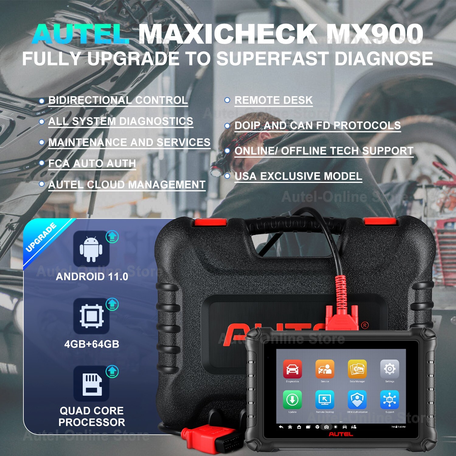 Autel MaxiCheck MX900 OBD2 Scanner, All System Diagnostic Scan Tool for Cars | eBay