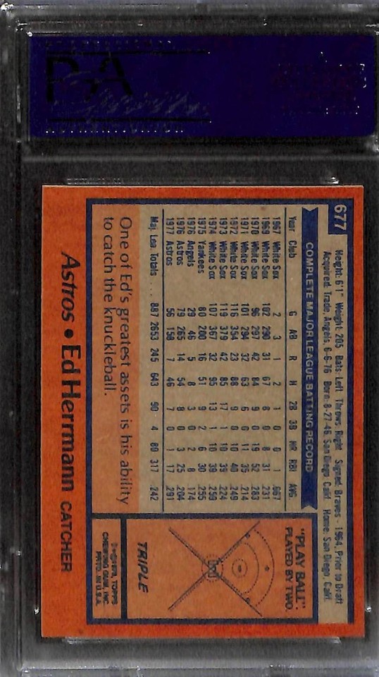 1978 Topps #677 ED HERRMANN PSA 10 GEM-MT 19260878 | eBay