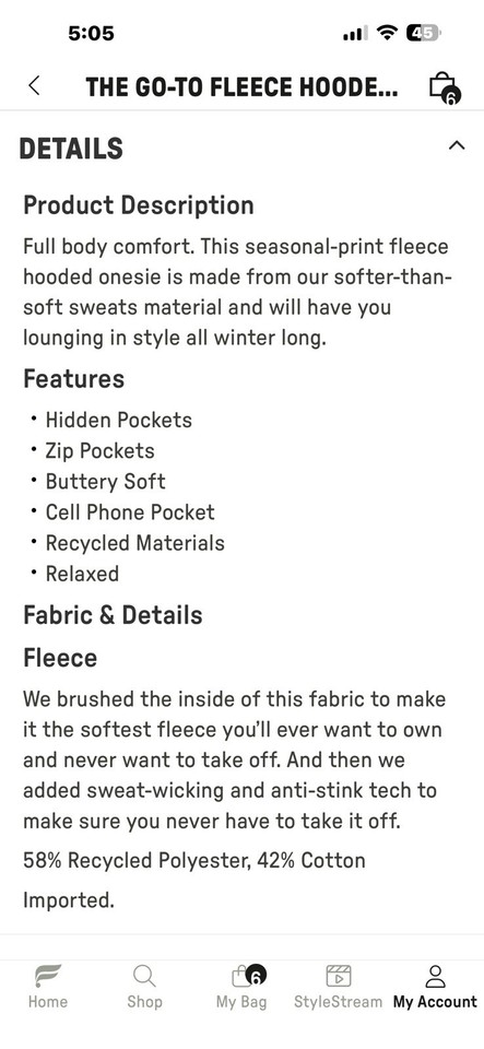 Fabletics One Piece Flannel Unisex Christmas Pajamas S/ L Hooded ...