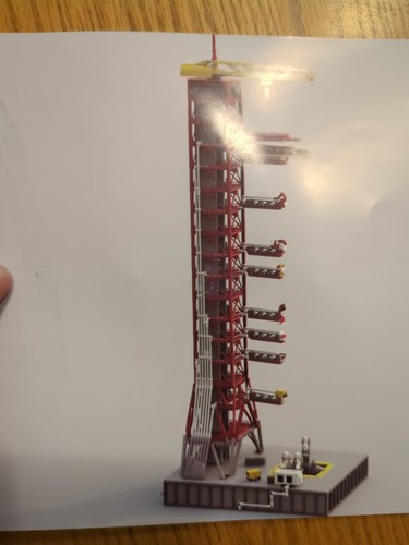 Red Saturn-V Launch Tower Model Building Toy 3292 Pieces Building Set ...