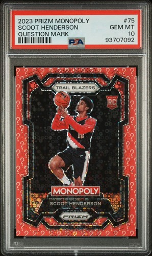 2023 Prizm Monopoly Question Mark #75 Scoot Henderson /25 PSA 10 Color ...