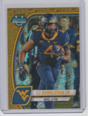 CJ DONALDSON JR. 2024 Bowman Chrome U. Rookie RC#43 Gold Shimmer ...