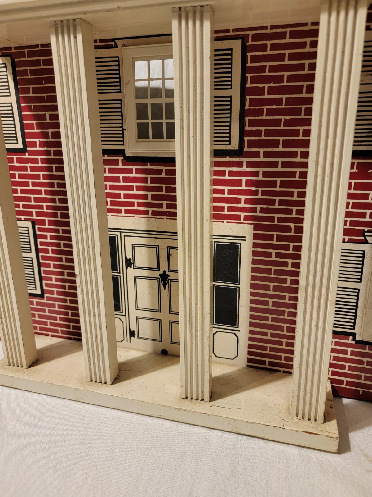 Vintage 1959 Rich Toys Masonite Williamsburg Brick Colonial Dollhouse ...