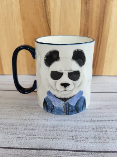 Signature Housewares Hipster Animal Mug PANDA in Jean Jacket Coffee Cup ...