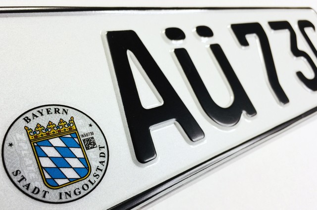 Audi Ingolstadt Front German License Plate AÃ¼ by Z Plates With Unique ...
