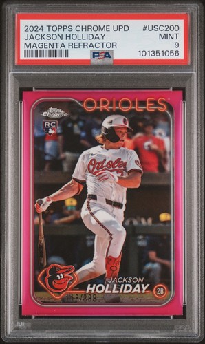 2024 TOPPS CHROME UPDATE MAGENTA REFRACTOR JACKSON HOLLIDAY 118/399 PSA ...