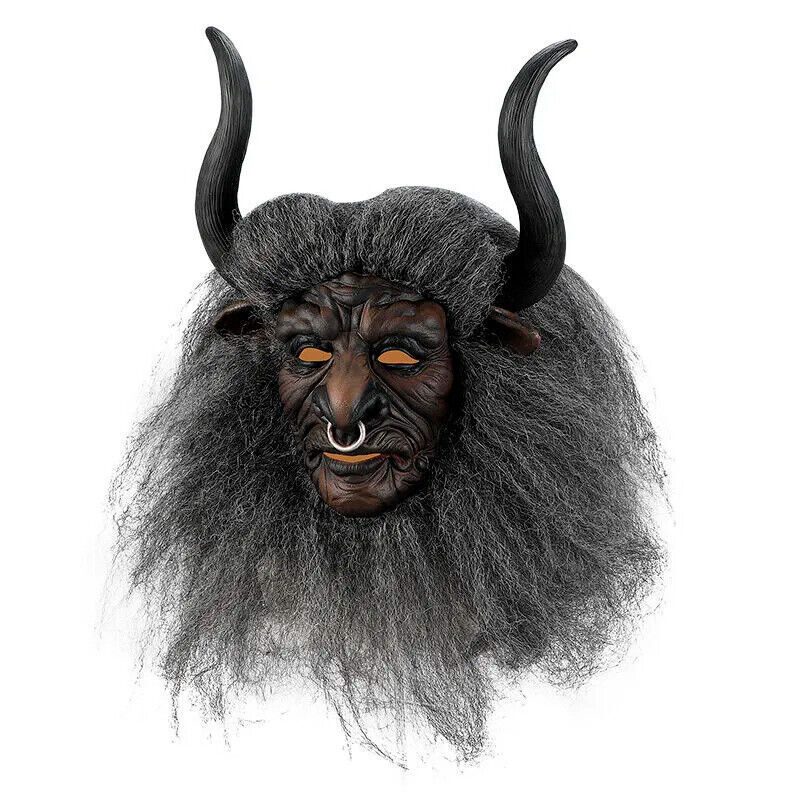2025 Bull Demon King Full Head Latex Mask Role Play Party Horror ...
