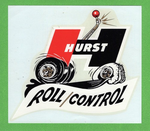 VINTAGE ORIGINAL 1960 HOT ROD "HURST ROLL/CONTROL" SHIFTER WATER DECAL ...