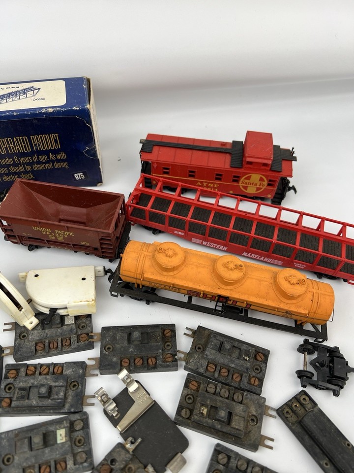 Vintage HO Scale Track Pieces Switches Power Pack Train Cars As Is ...