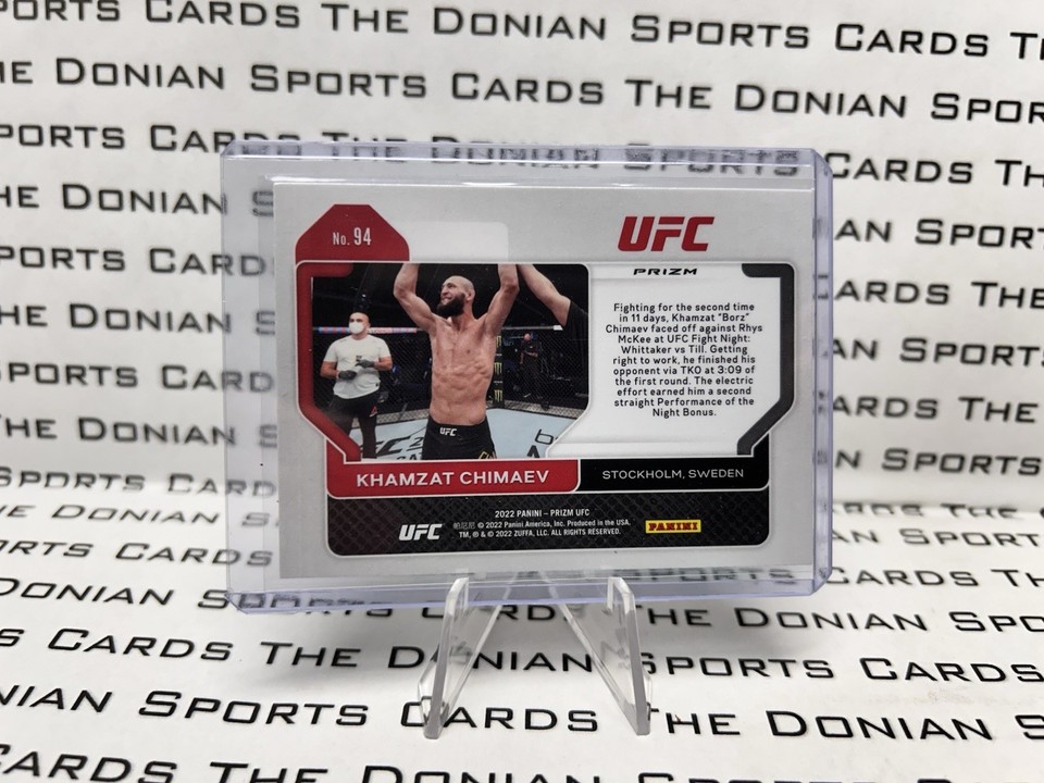 2022 Panini Prizm UFC #94 Khamzat Chimaev Silver | eBay