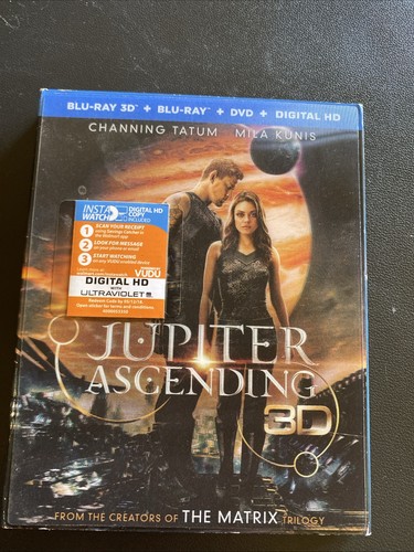 Jupiter Ascending (Blu-ray 3D/Blu-ray/DVD, 2015) With Lenticular ...