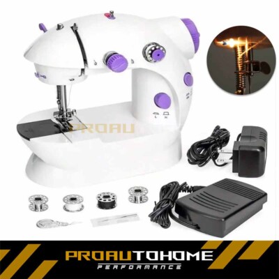 Mini Desktop Electric Sewing Machine Portable 2 Speed Held Household ...