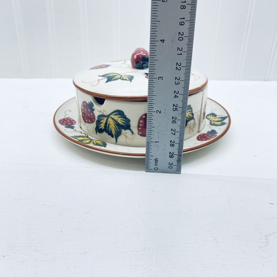 Vintage Fred Roberts Strawberry Porcelain 5 Piece Serving Condiment ...