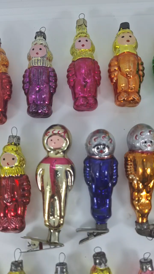 USSR Cosmonaut Christmas Ornaments Soviet Glass Tree Decoration ...