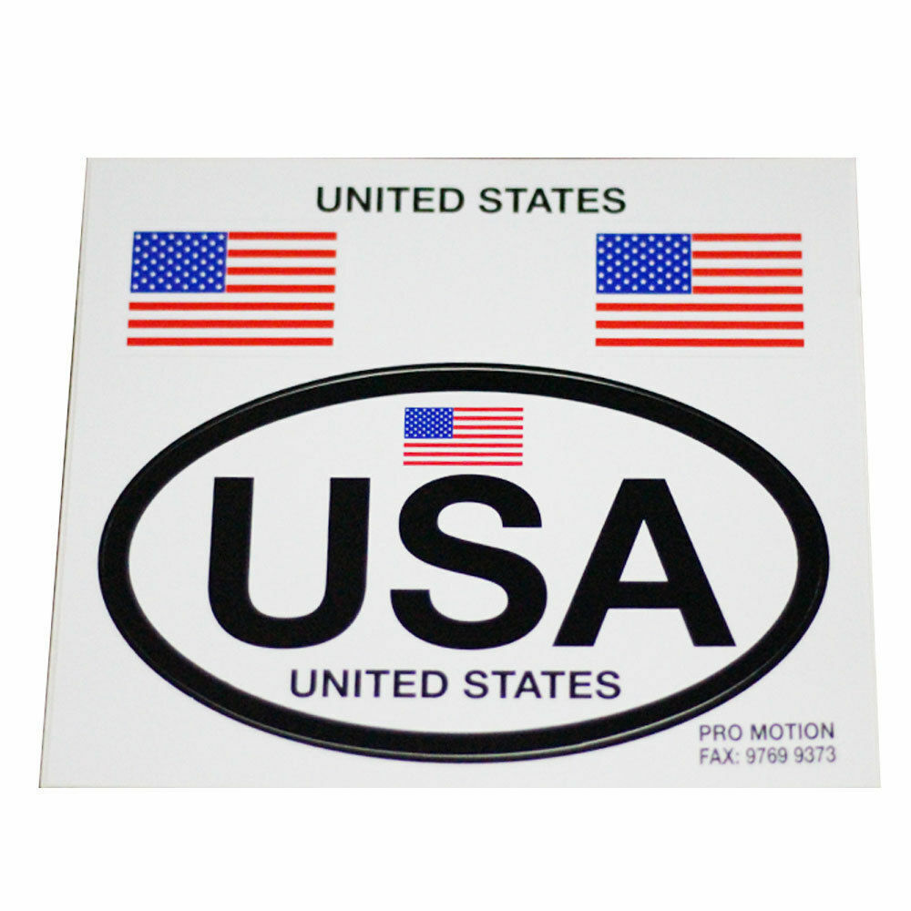 USA United States Country Code Sticker Decal Car Caravan Trailer Truck ...