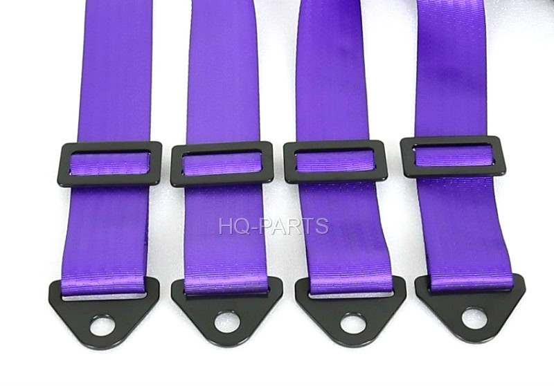 2 X TANAKA UNIVERSAL PURPLE 4 POINT BUCKLE RACING SEAT BELT HARNESS | eBay