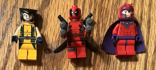 Lego Deadpool Wolverine & Magneto Minifigures ONLY From 6866 Chopper ...