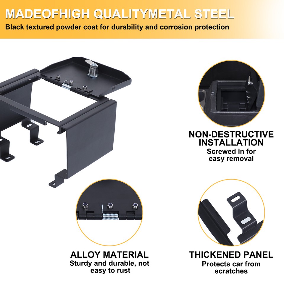 Steel Center Console Safe GUN Storage Lock Box TRAY For Toyota Tacoma ...