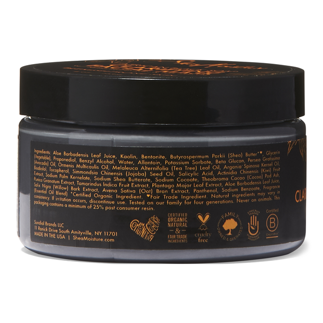 Shea Moisture African Black Soap Clarifying Facial Mud Mask 4 oz / 113 ...