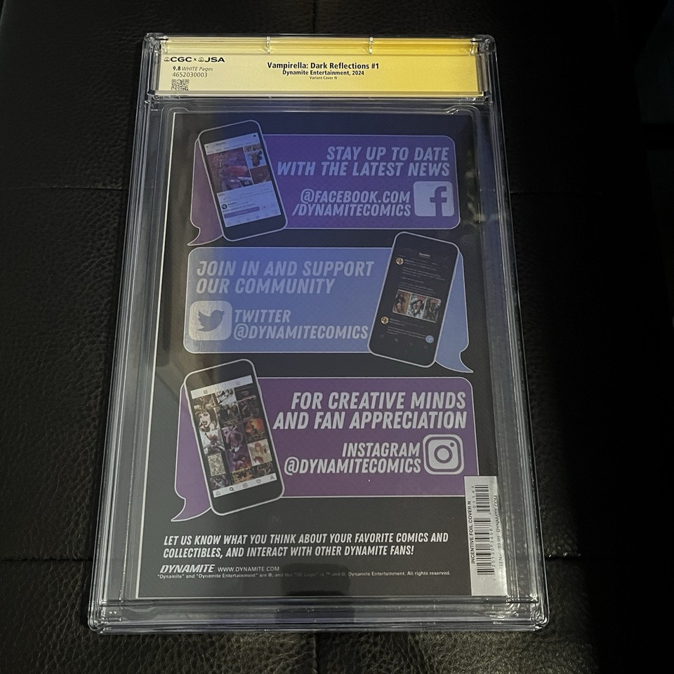 VAMPIRELLA DARK REFLECTIONS #1 Foil Variant N Signed JENNY FRISON JSA ...