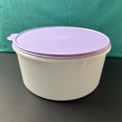 Tupperware Round Canister Cake Keeper Mega Bote Refi 2.5 gal Carry All ...