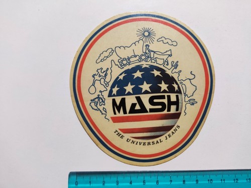 Adhesive Mash Jeans Sticker Autocollant Aufkleber Vintage 80s Original ...