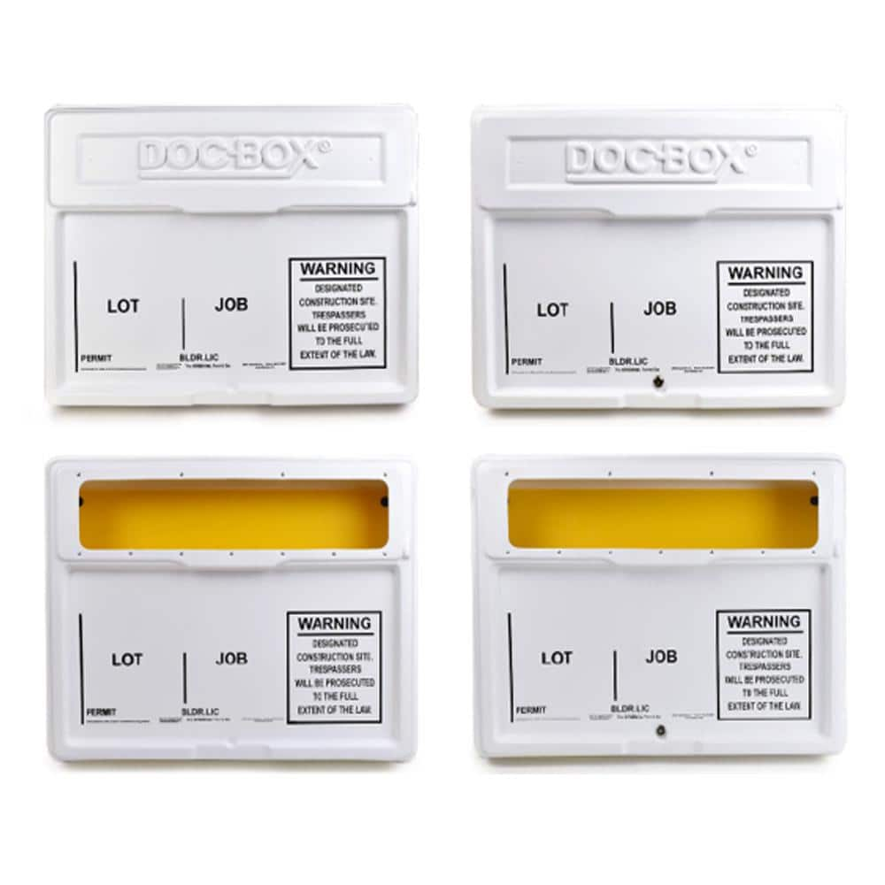 Posting Post Wall Permit Box Outdoor Indoor Jobsite Lock Window DOCBOX ...