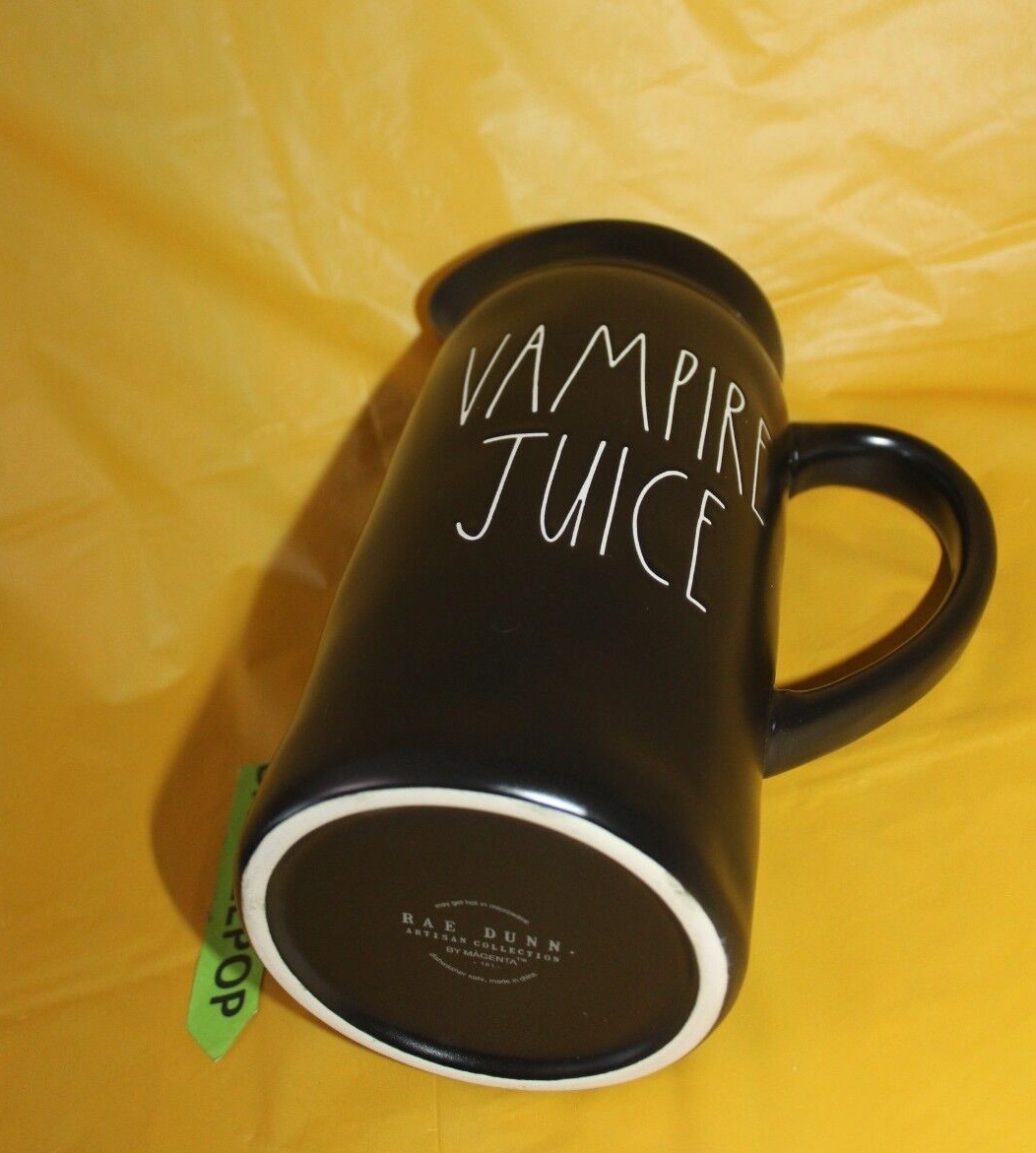 Rae Dunn Vampire Juice Drink Serving Pitcher Halloween Black And Red ...
