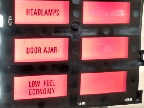 1974-78 Ford Mustang II ~Instrument Cluster Warning Light Panel ~ D4ZF ...