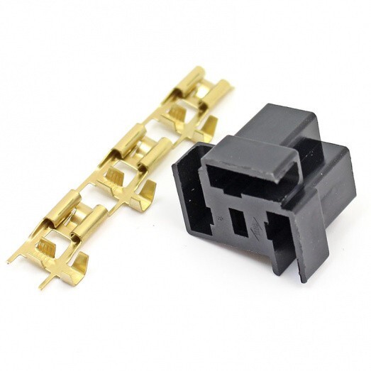 H4 bulb holder - Plastic with brass flag terminals. For vintage and ...