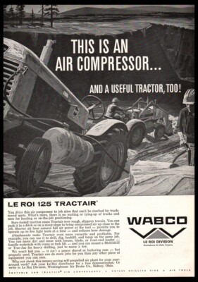 1963 Le Roi 125 Tractair Tractor Sidney OH-Vintage trade ORIG. print ad ...