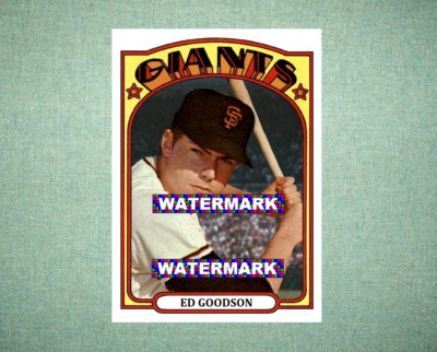 Ed Goodson San Francisco Giants 1972 Style Custom Baseball Art Card | eBay