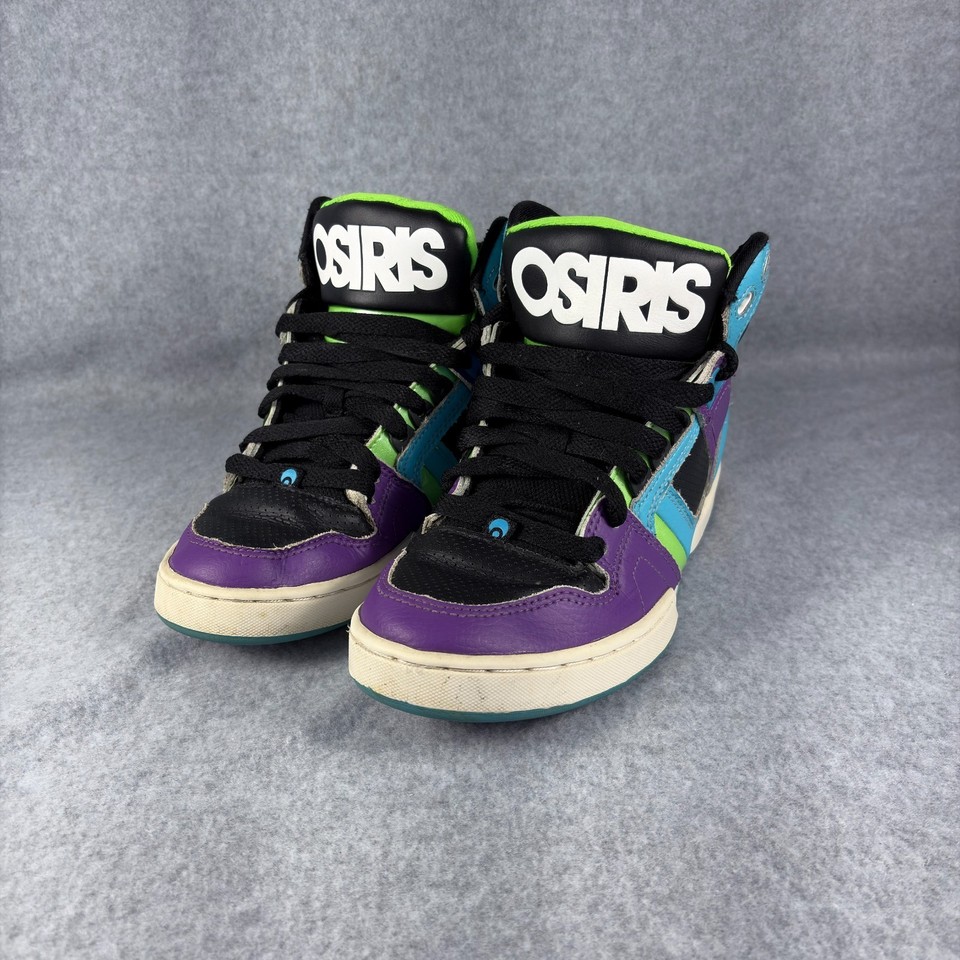Osiris Skater Shoes NYC 83 SLM Girls Size 8.0 High Top Neon Bright Blue ...