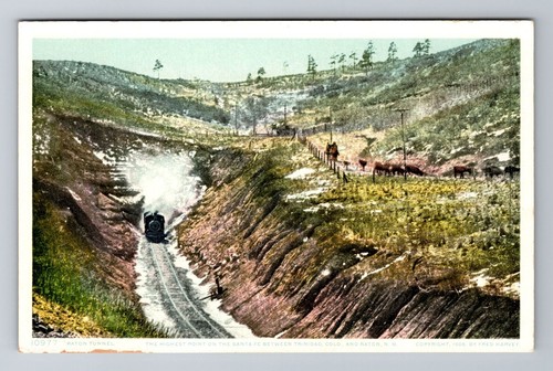 Raton NM-New Mexico, Raton Train Tunnel, Antique Vintage Souvenir ...