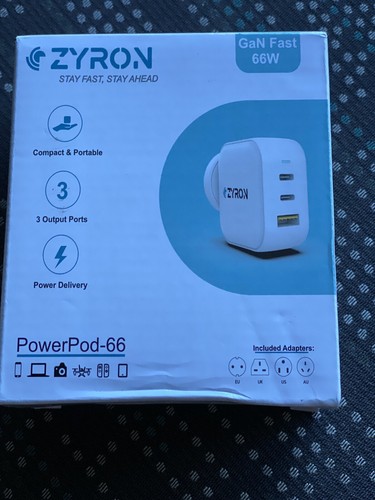 Zyron PowerPod 66W GaN Fast Charger | eBay