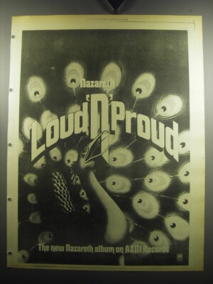 1974 Nazereth Loud 'n' Proud Album Ad - The new Nazereth Album on A&M ...