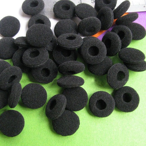 30Pcs Anti-slip Headphone Earphone Sponge Ear Pad Foam Cover Caps Black ...