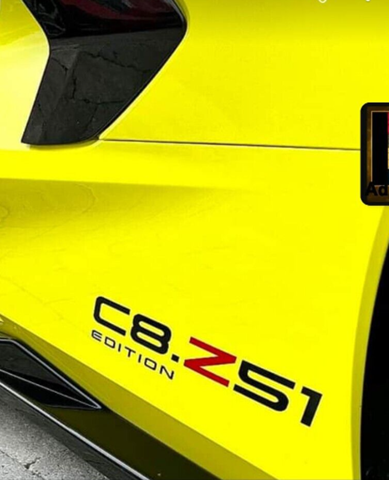 PAIR of (2) 2020-2024 C8 Corvette C8 Z51 Rear Quarter Vinyl Decals | eBay